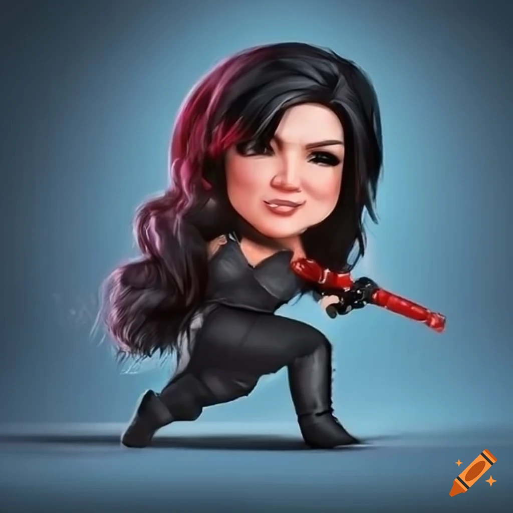 Pixar animated chibi version of a popular actress on Craiyon