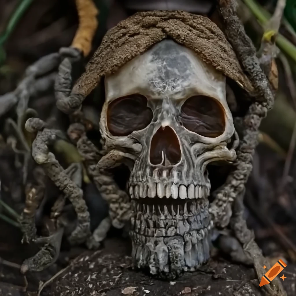 Artistic image of a skull inspired by soundgarden on Craiyon