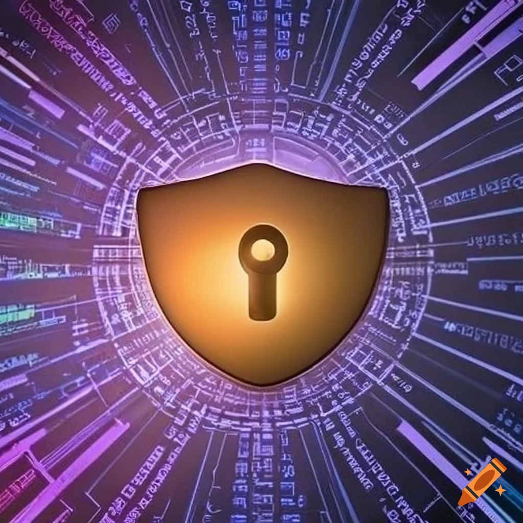 Cyber security hacking in pink tones on Craiyon