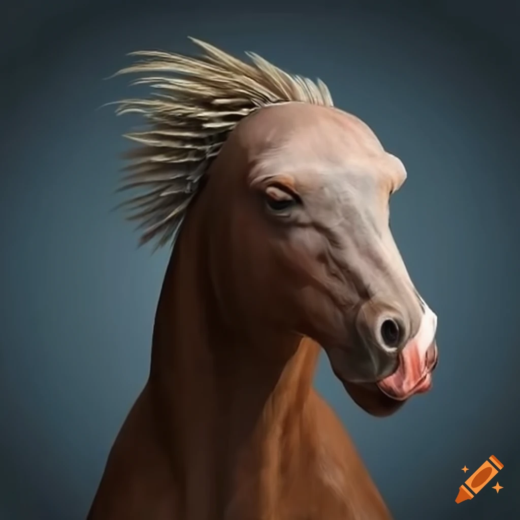 Image of a winged horse with bald body on Craiyon