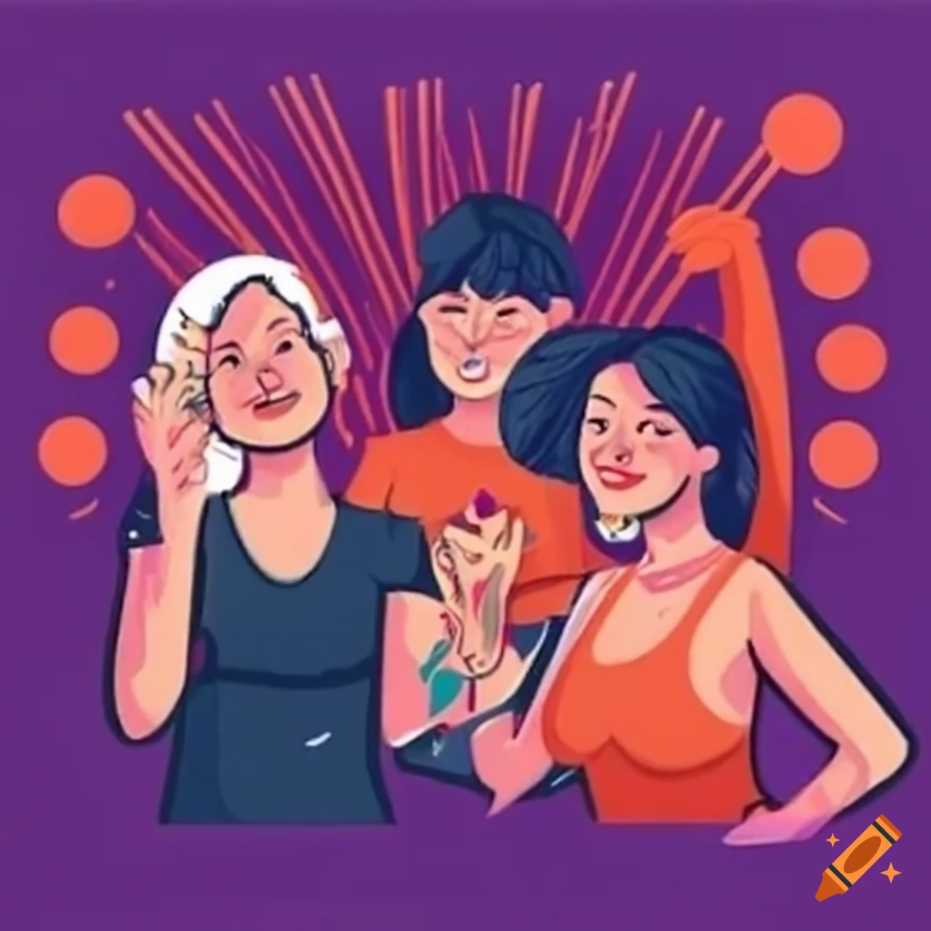 Vibrant party atmosphere on Craiyon