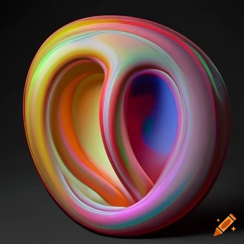 Intricate and colorful 3d abstract sculpture on Craiyon