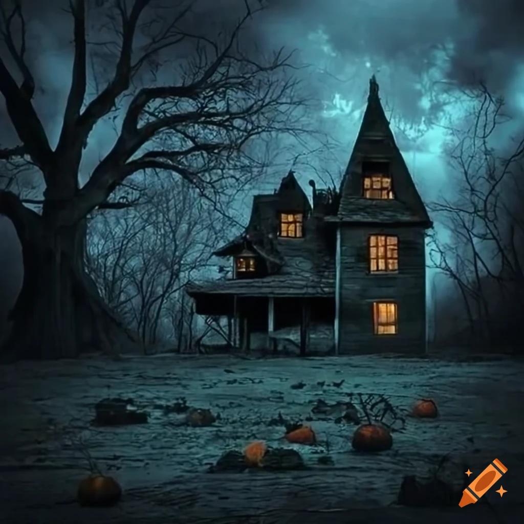 Spooky gothic house on Craiyon