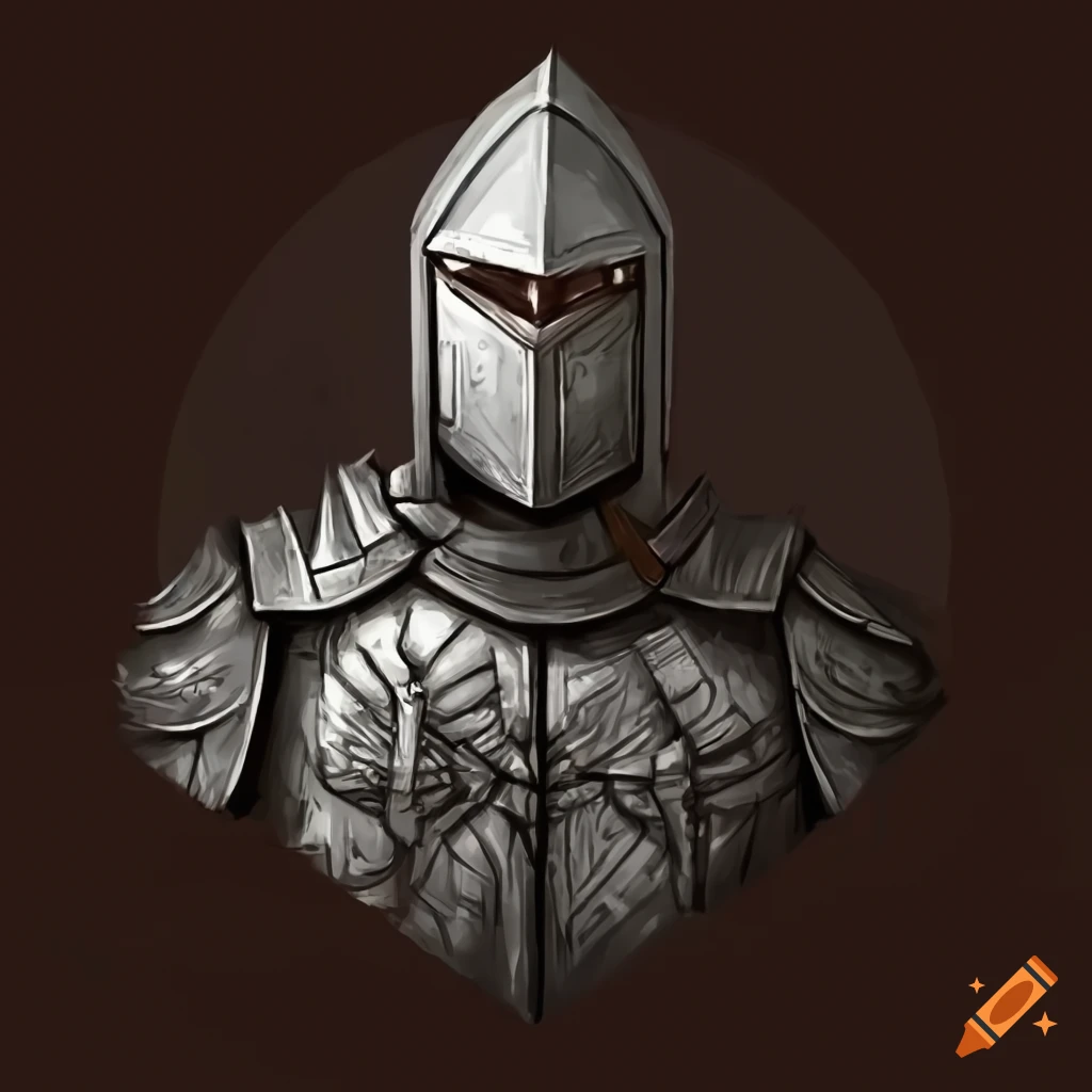 Dark and scary knight in armor on Craiyon
