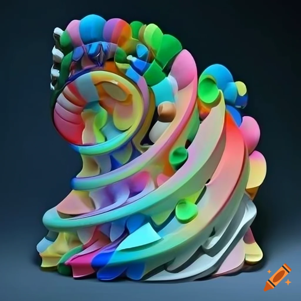 Intricately detailed 3d sculpture on Craiyon