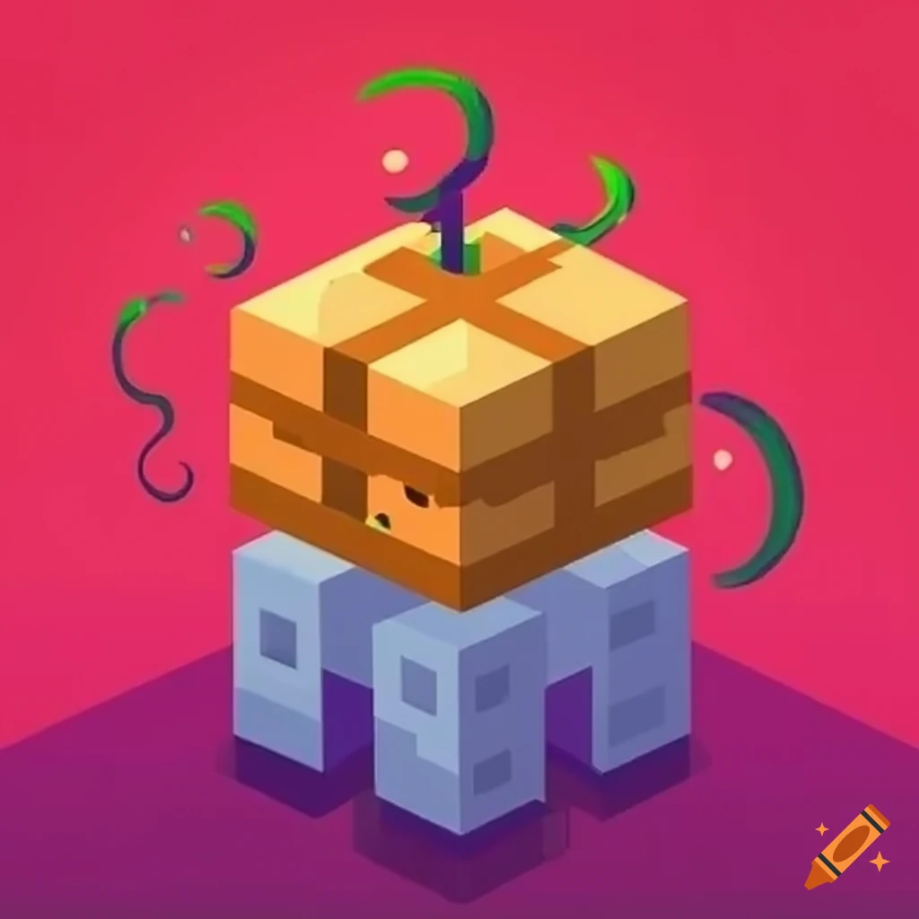 Image of a redstone block in minecraft on Craiyon