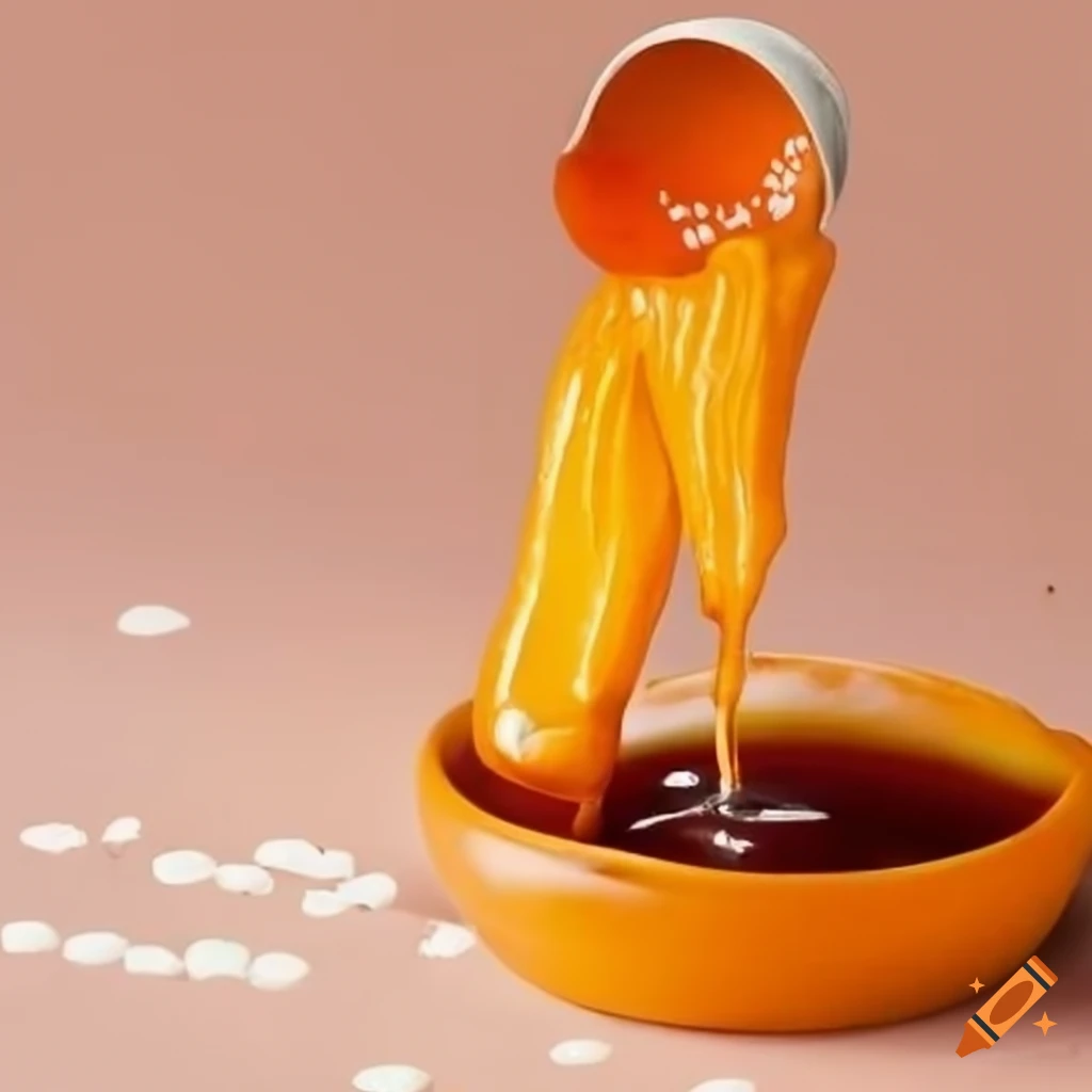 Illustration of a character looking for jam on a ladder on Craiyon