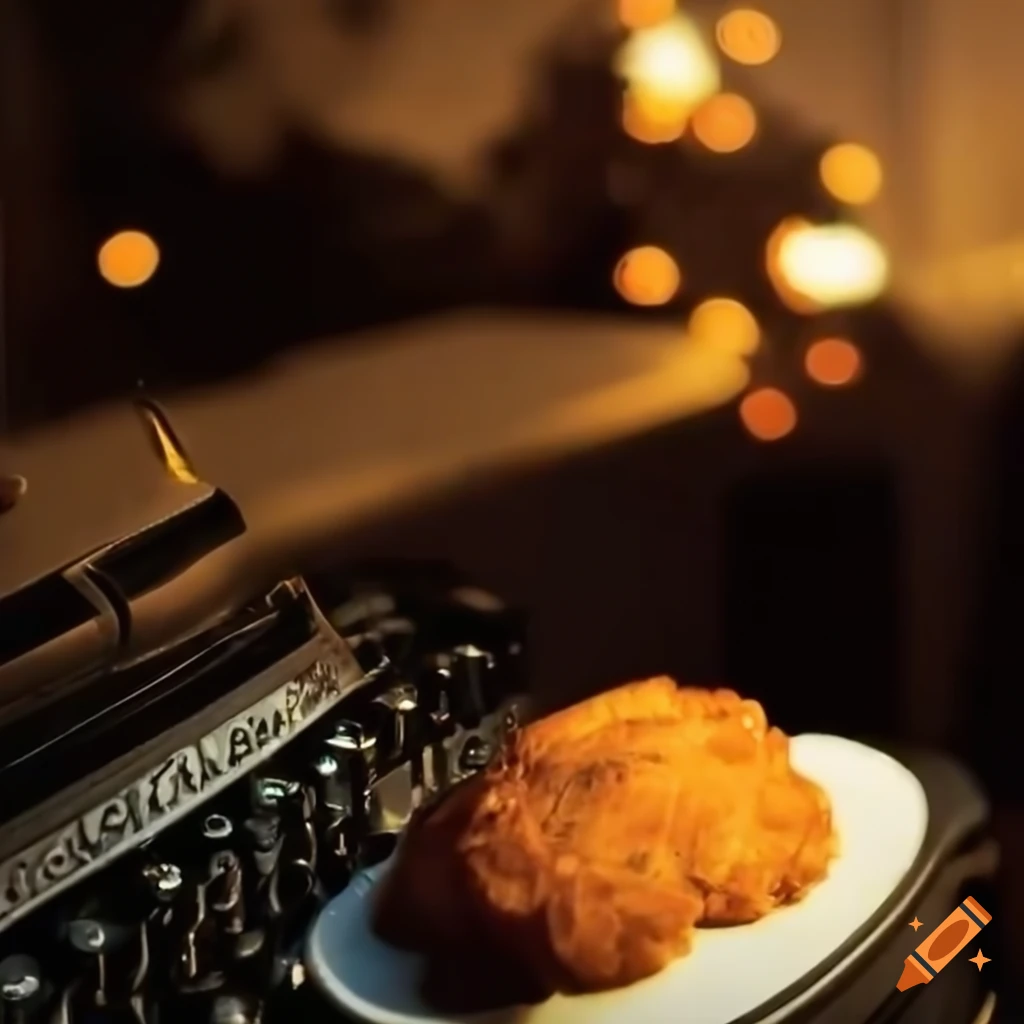 Delicious schnitzel with melted cheese and a typewriter on Craiyon