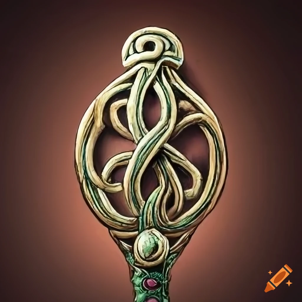 Celtic fibula drawing on Craiyon