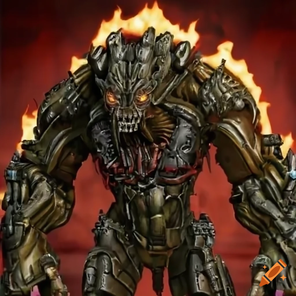 Cybernetic alien dreadnaught inspired by a dragon on Craiyon