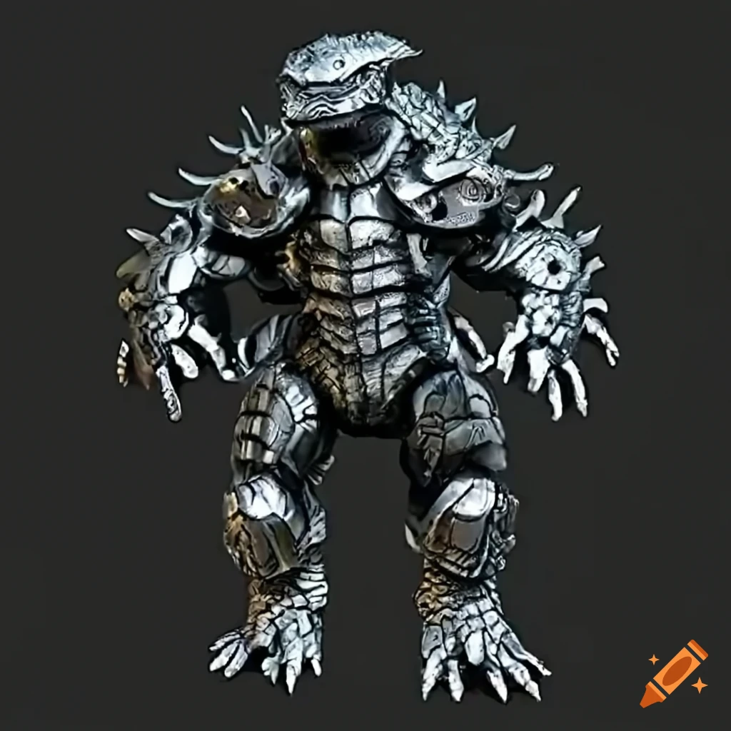 Black snapping turtle kaiju machine in futuristic armor on Craiyon