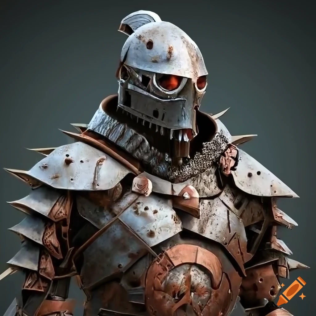Realistic skeleton in medieval armor with sword and shield on Craiyon