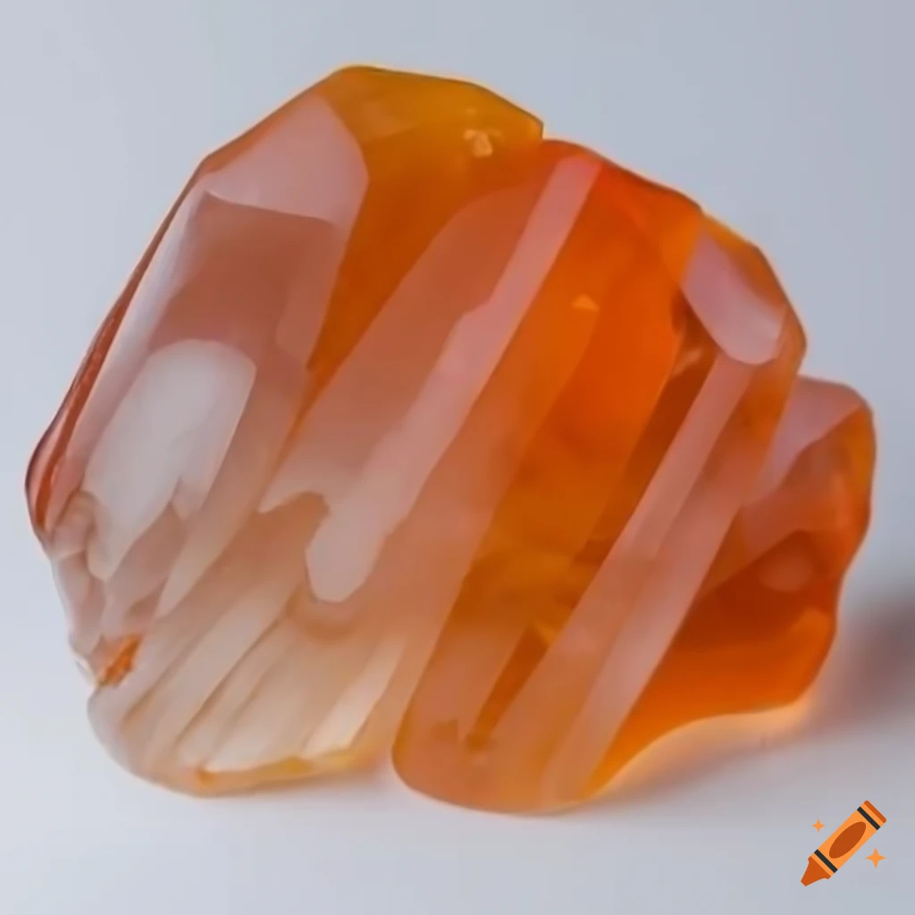 Close up Of A Carnelian Crystal On A White Background On Craiyon close-up-of-a-carnelian-crystal-on-a-white-background-on-craiyon