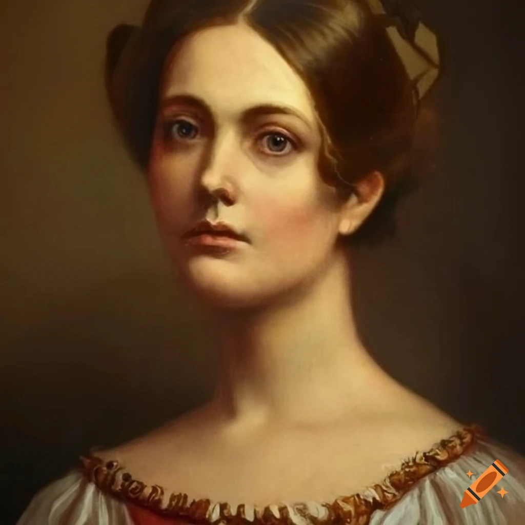 Photo portrait young victorian lord woman with long hair on Craiyon