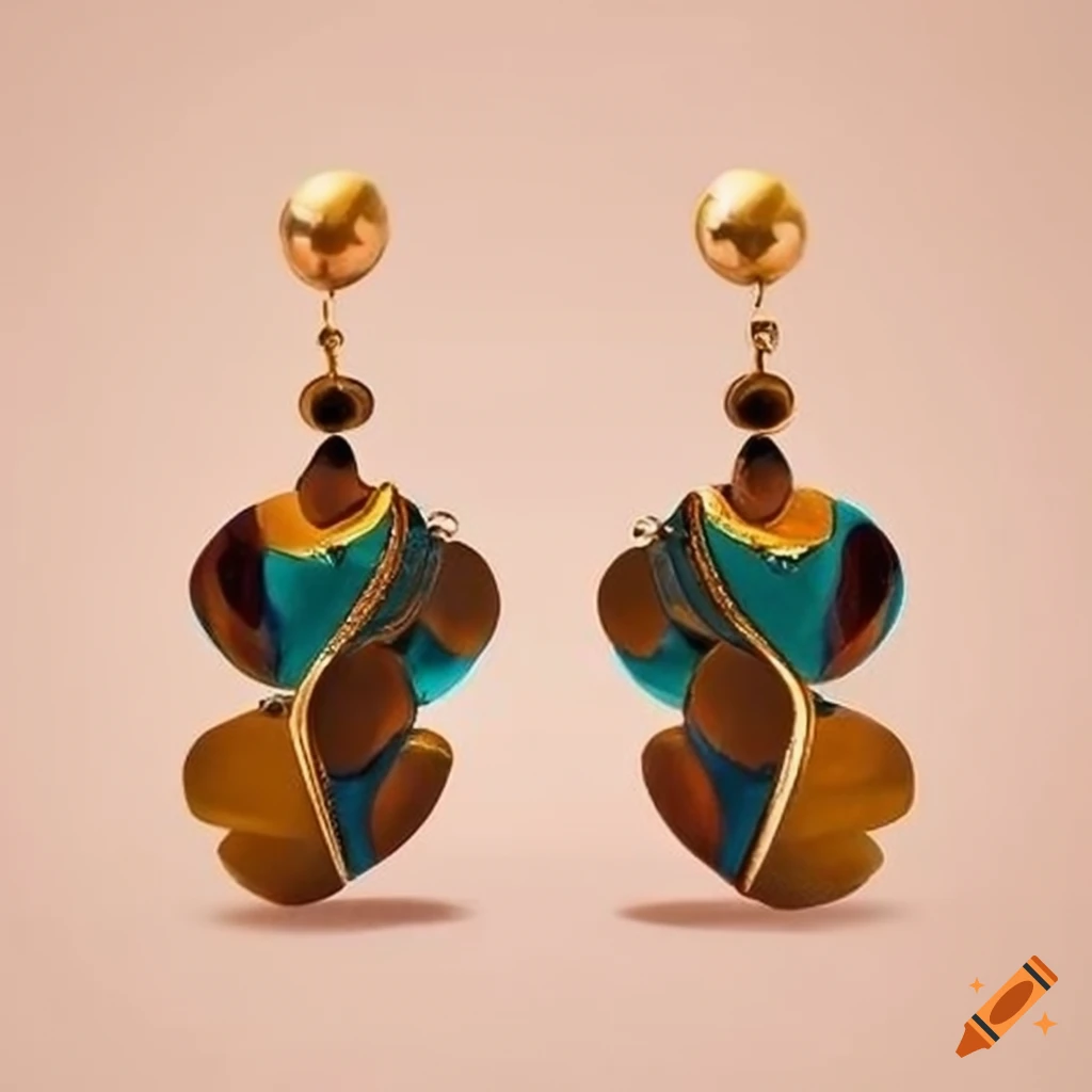 Elegant African-inspired earrings on Craiyon