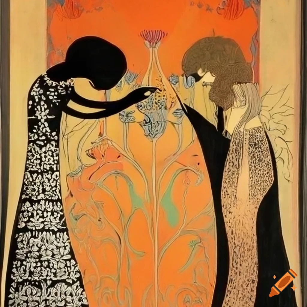 Colorful garden inspired by aubrey beardsley and diego rivera for all ...