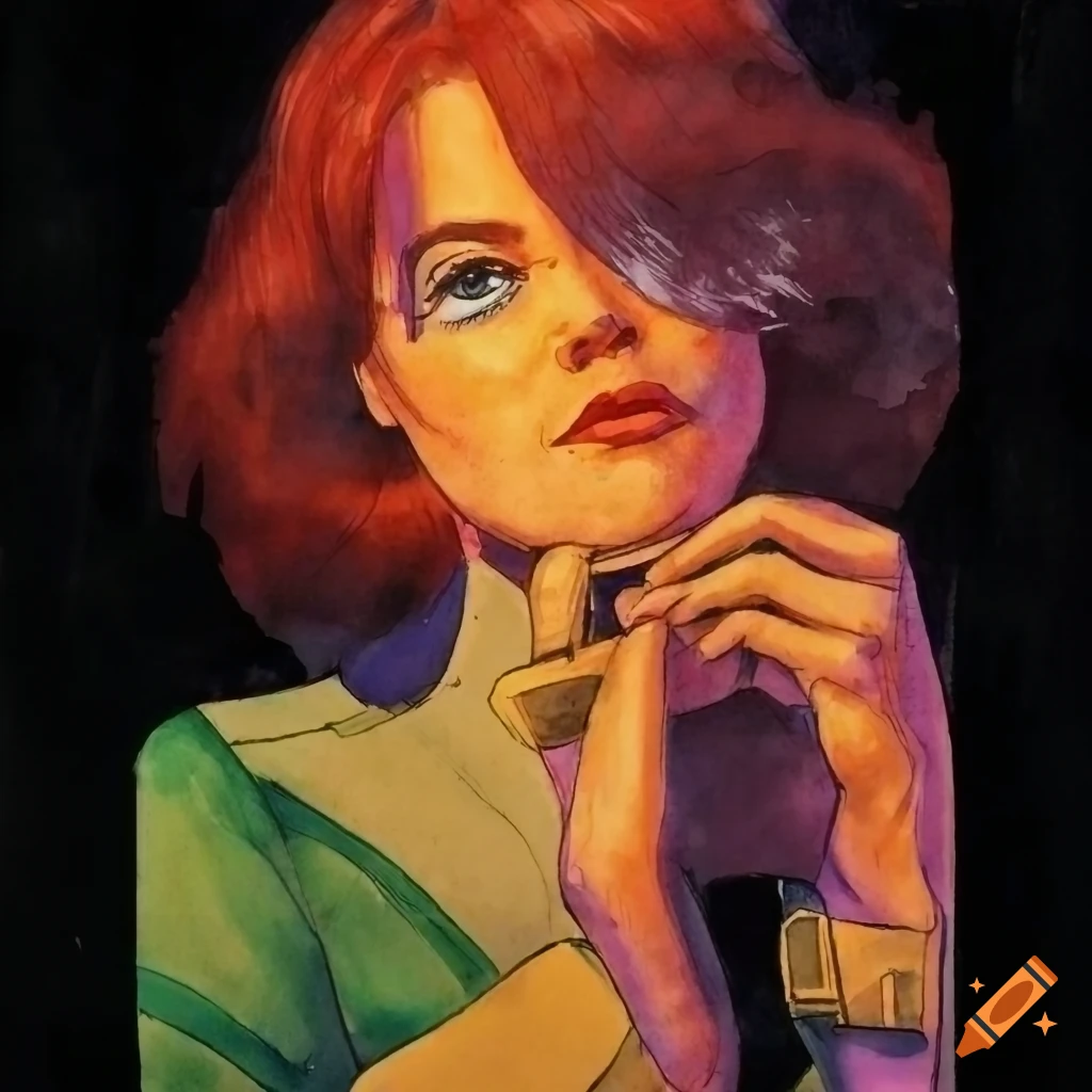 Dystopian future portrait illustration on Craiyon