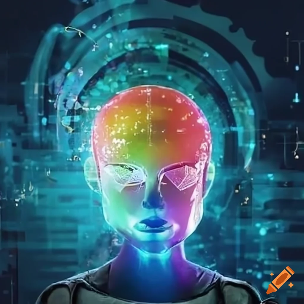 Abstract depiction of hacking computer systems on Craiyon