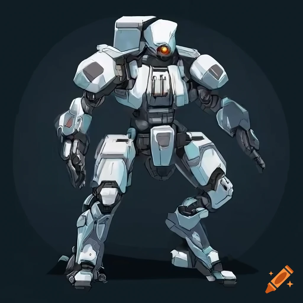 Mobile suit mecha illustration on Craiyon