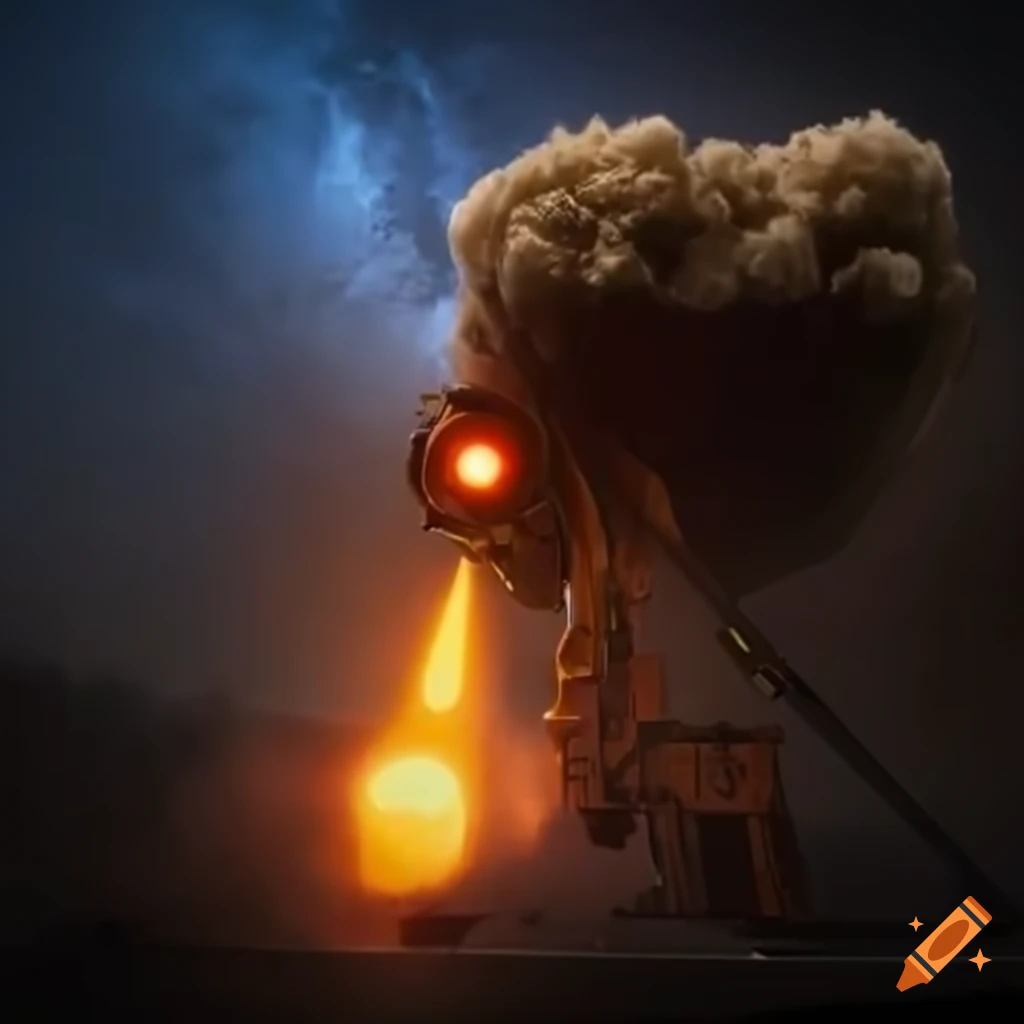 Image of a titan launcher being operated in a responsible manner on Craiyon