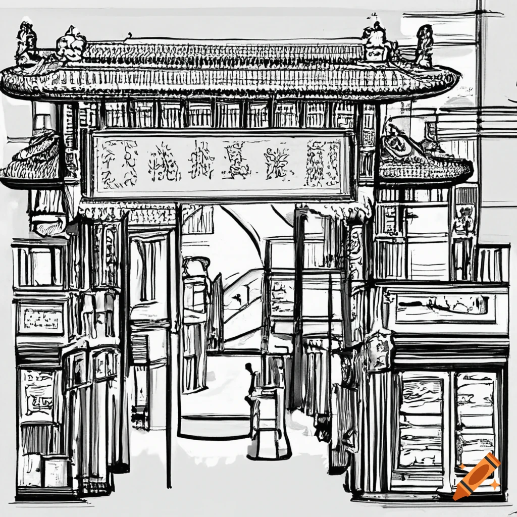 Image of a chinatown interior on Craiyon