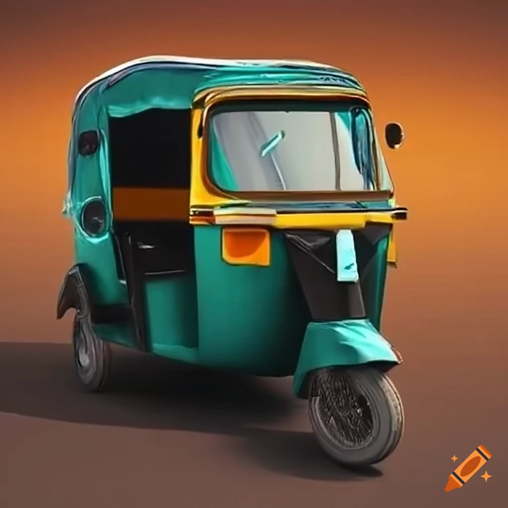 Photo of an auto rickshaw on Craiyon