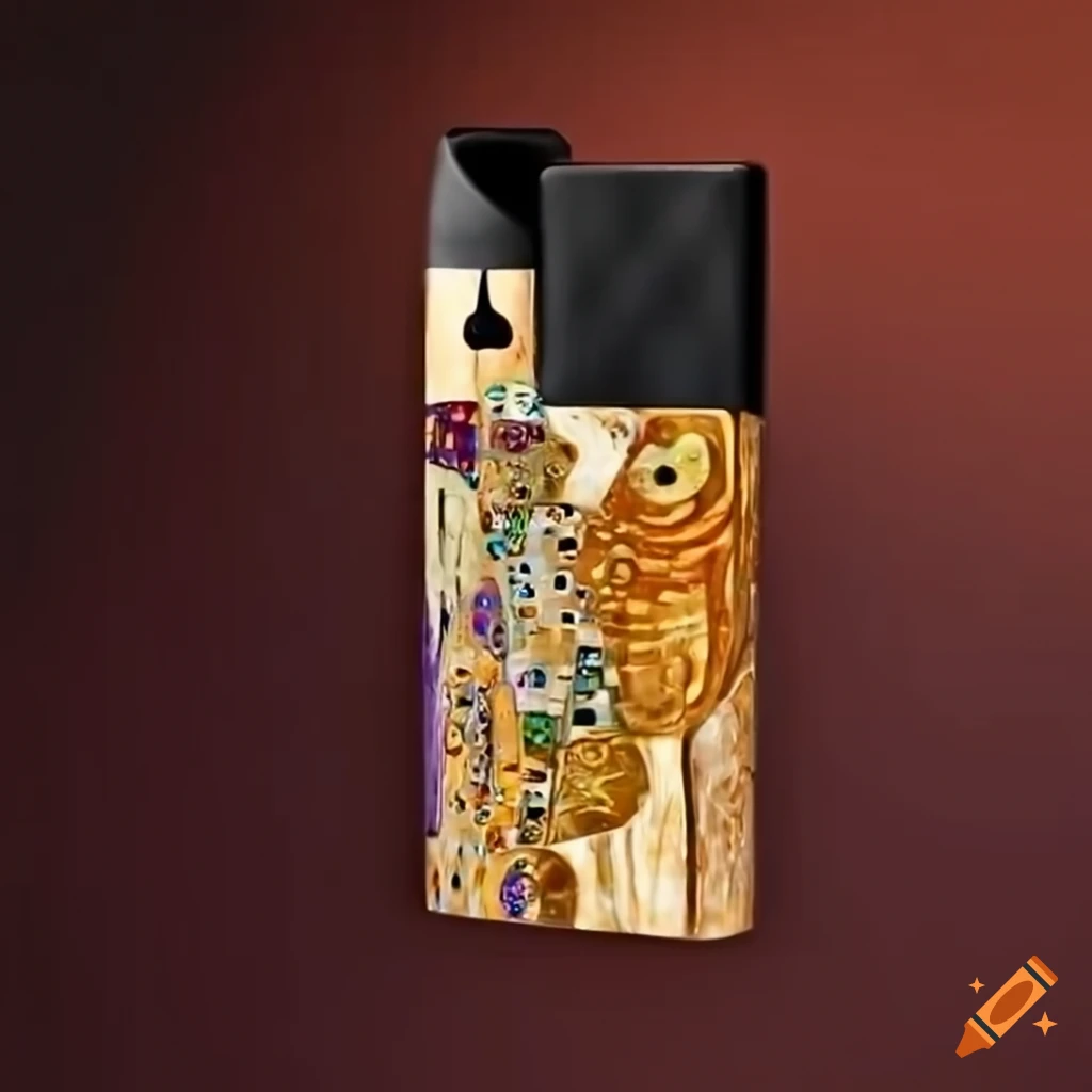Vape pen with a klimt-inspired design on Craiyon