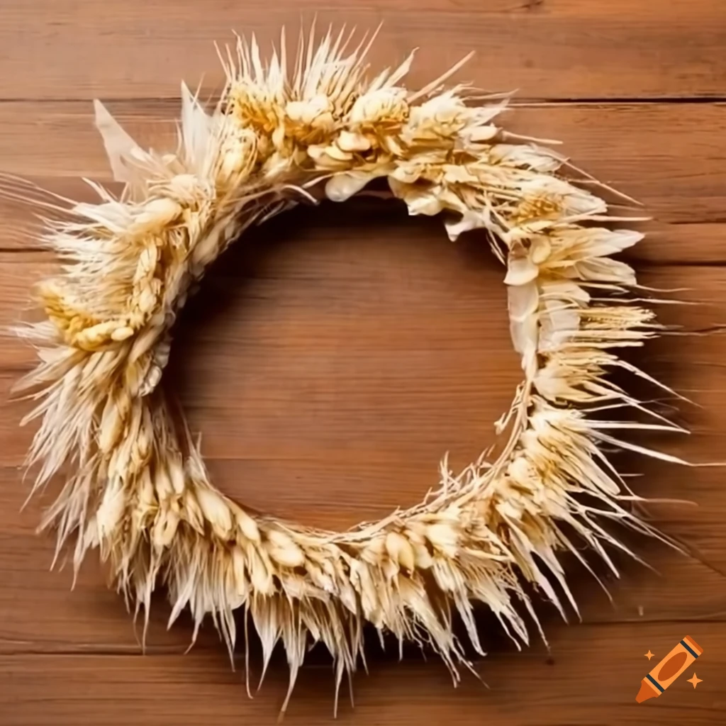 Wheat wreath with a bow on Craiyon