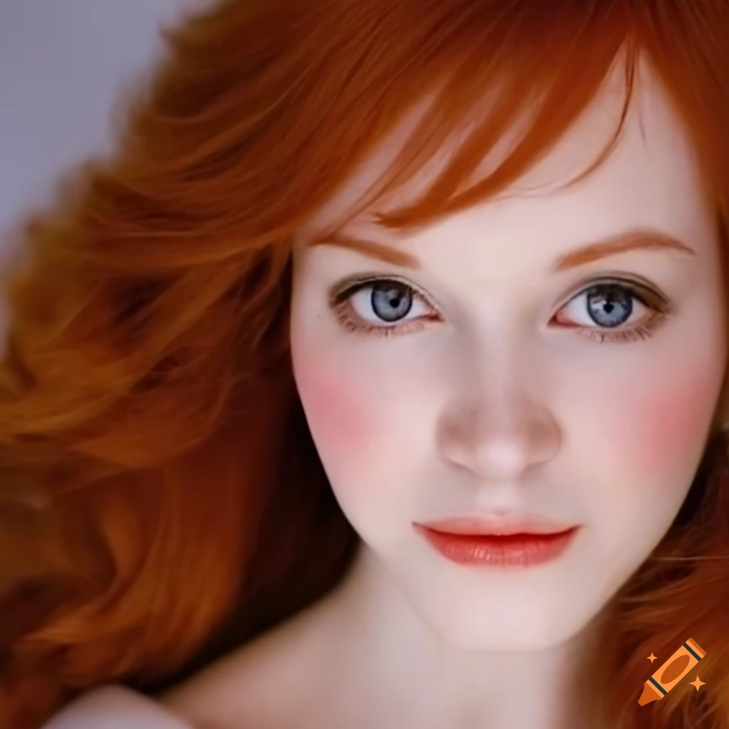 Close-up portrait of a stunning young woman on Craiyon