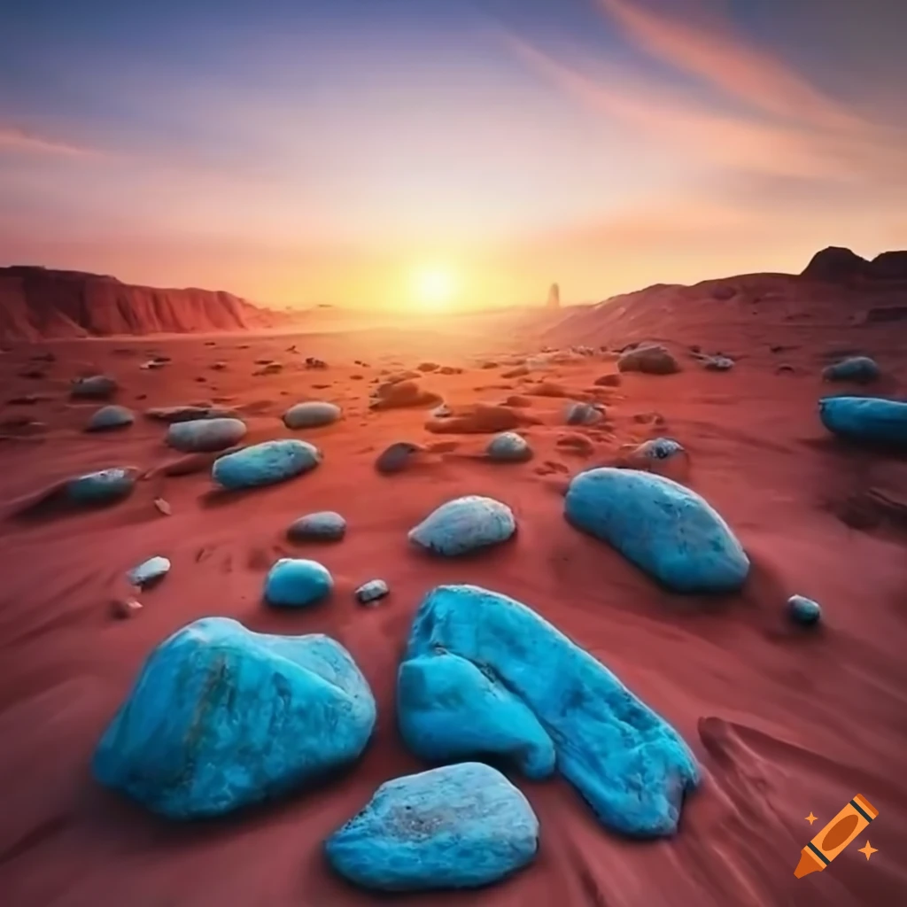 Balanced red sandstone boulders with moss, vines, and colorful lichen ...