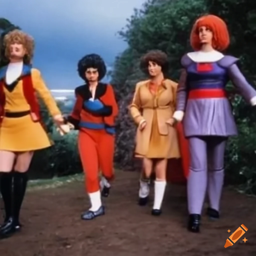 Retro scene from 1980s Doctor Who on Craiyon