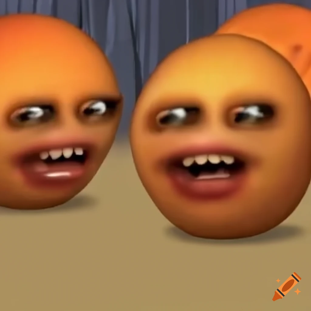 Game mode with annoying orange character on Craiyon