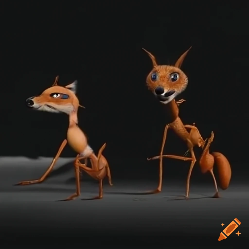 Artistic representation of an ant-fox hybrid on Craiyon