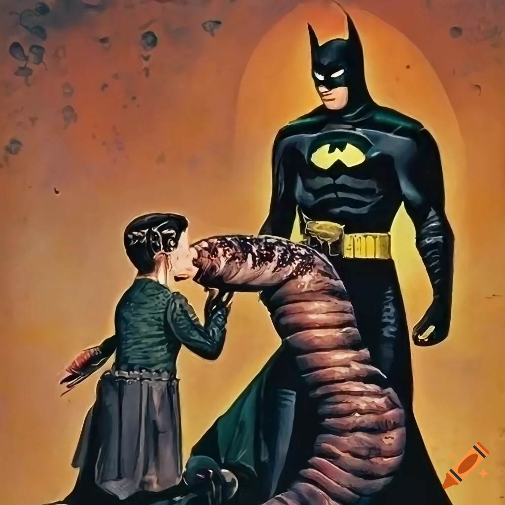 Painting of batman villain snake by norman rockwell on Craiyon