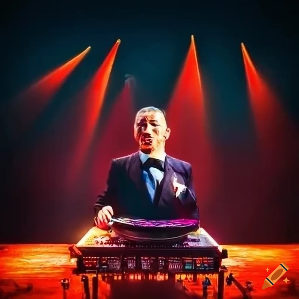 Frank Sinatra performing at Paradise Garage in a vintage DJ set on Craiyon