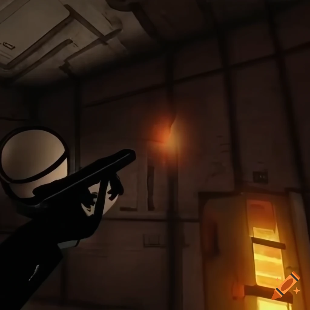 Retro fps game with build engine graphics on Craiyon