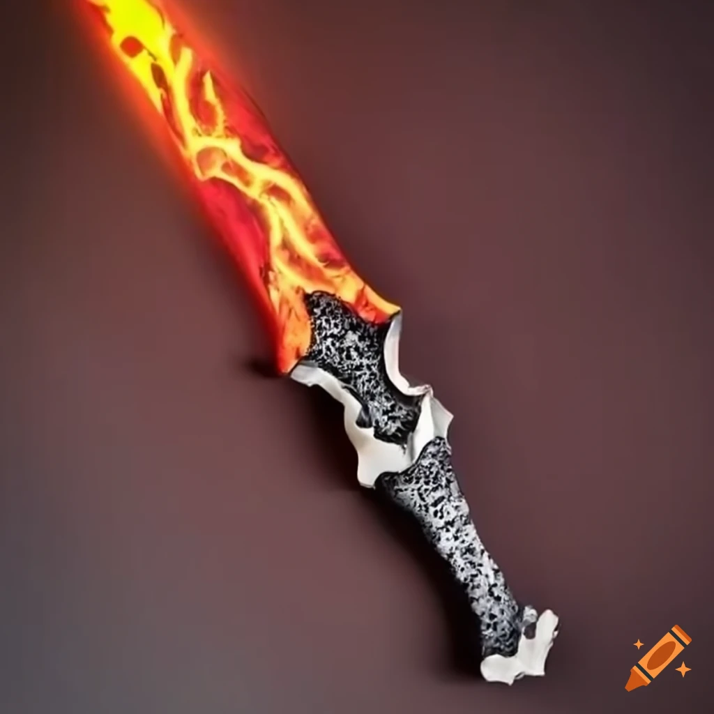 Image of a lava sword on Craiyon