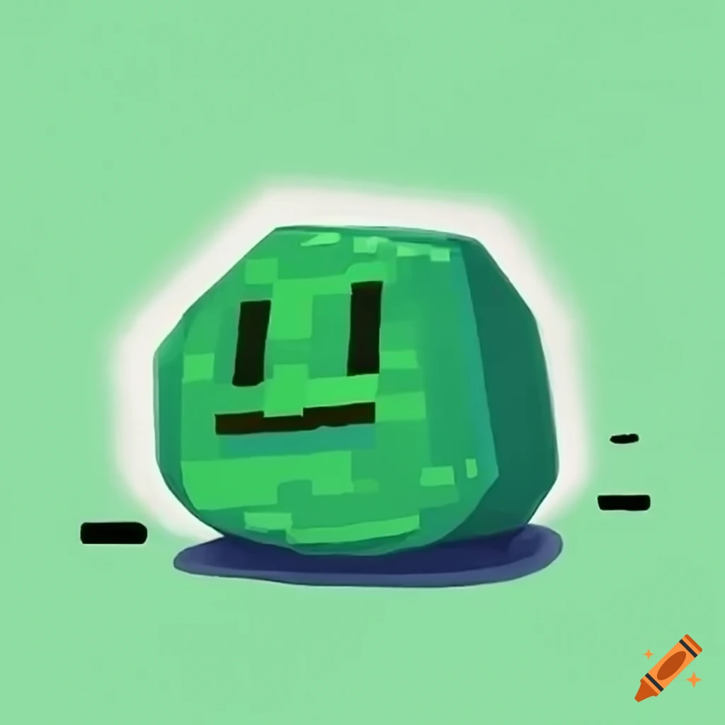 Cartoony slime character on Craiyon