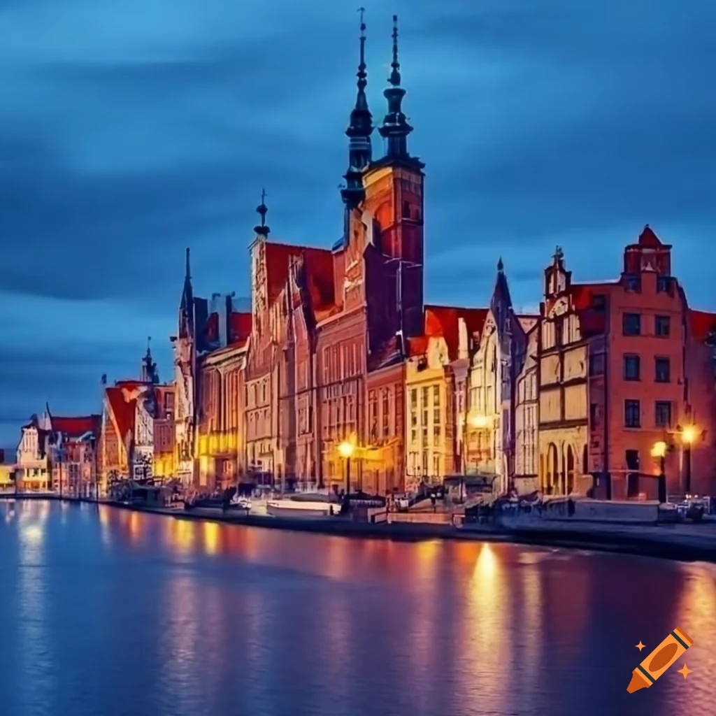 Cityscape of gdańsk, poland on Craiyon