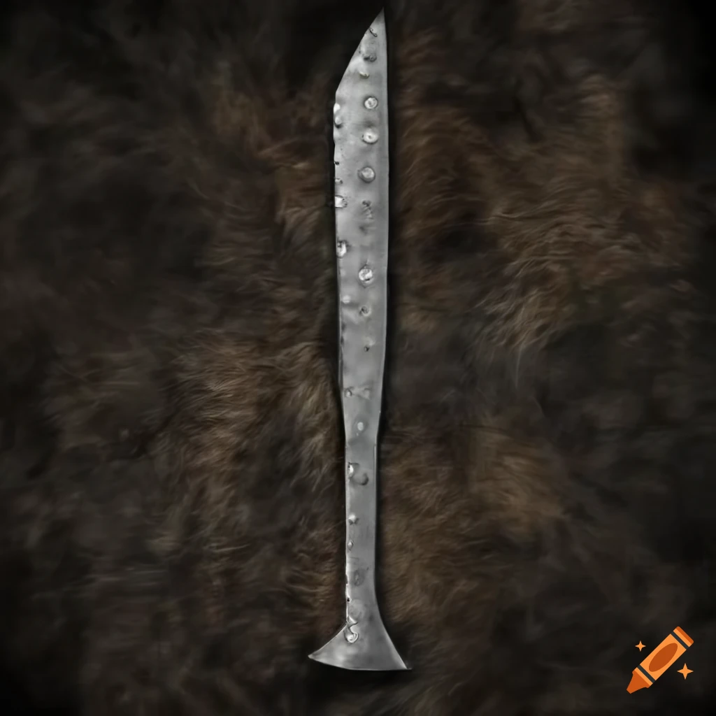 Grainy texture of medieval armor with black spots on Craiyon