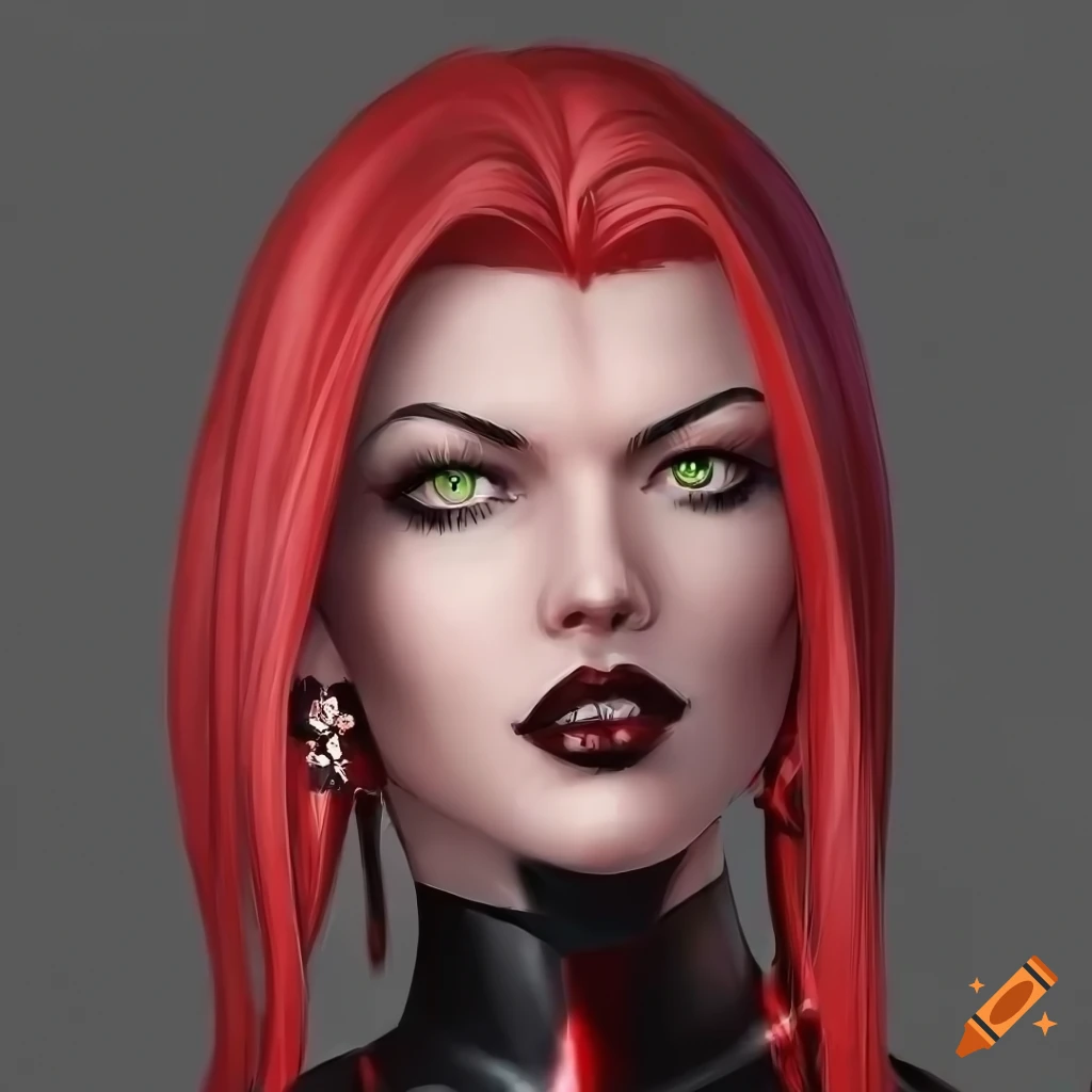 Photorealistic artwork of bloodrayne on Craiyon