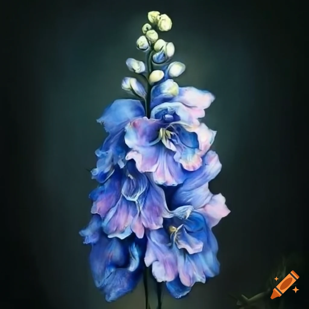 Anatomical delphinium flowers