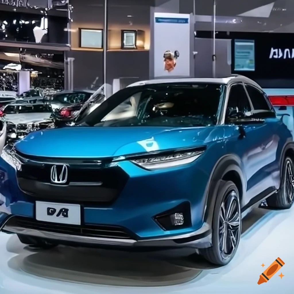2024 honda hr-v e:ny1 electric crossover suv in cyan on Craiyon