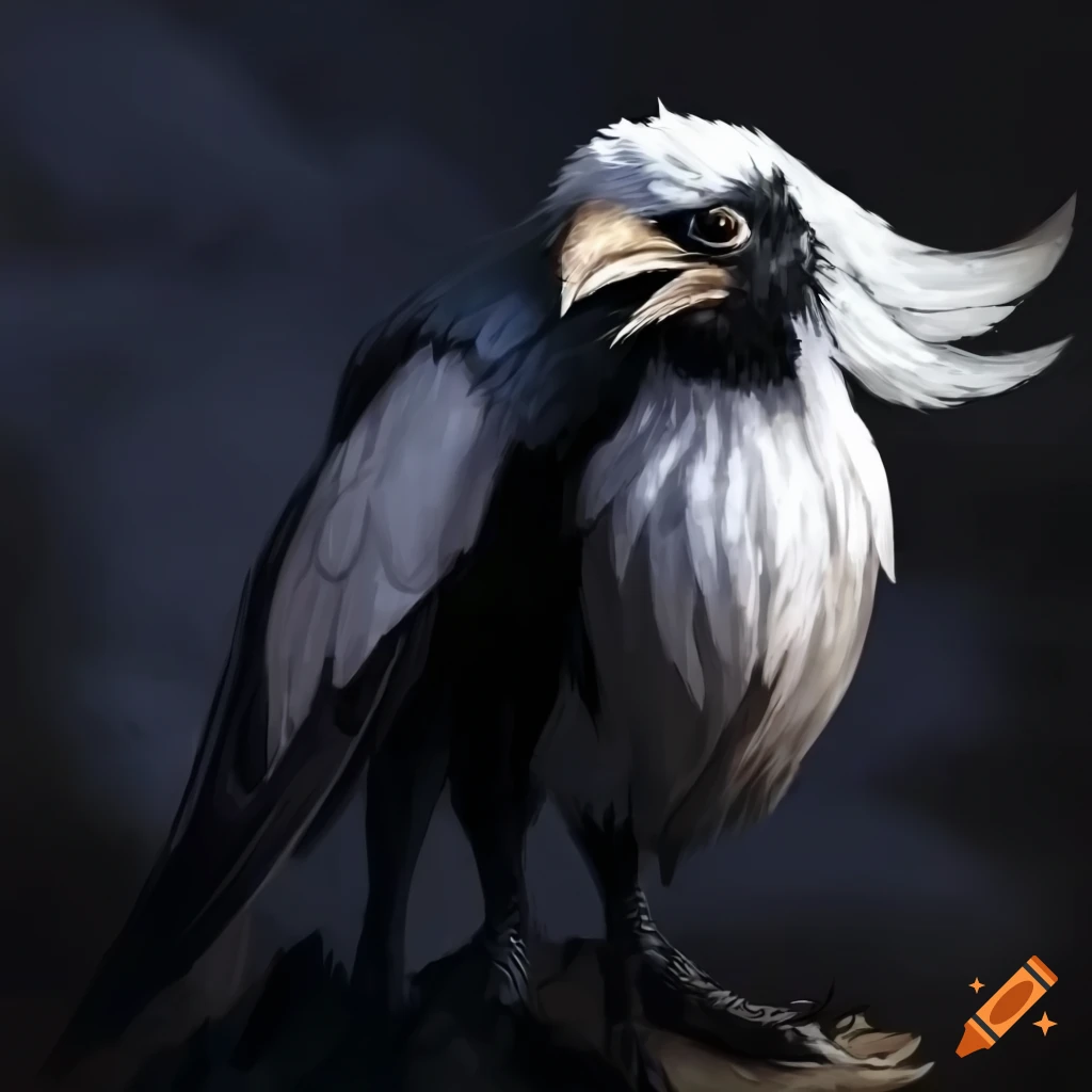 Artwork of a majestic demigod bird in final fantasy style on Craiyon