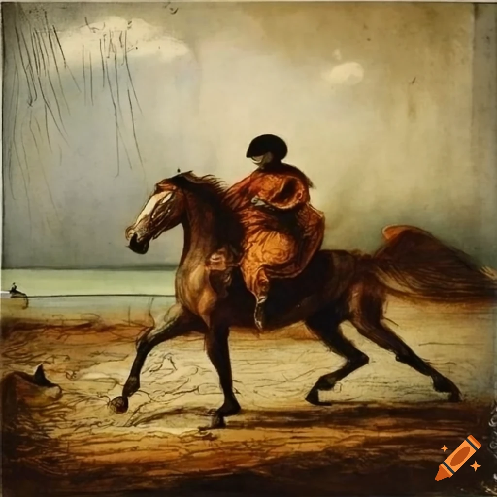 Two horse riders on Craiyon