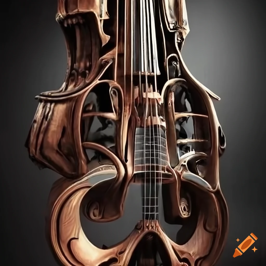 Biomechanical double bass designed by h.r. giger on Craiyon