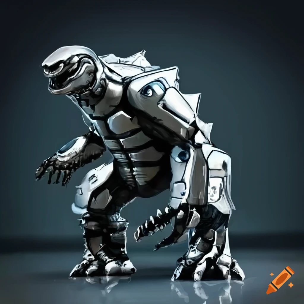 Image of a futuristic cyborg turtle