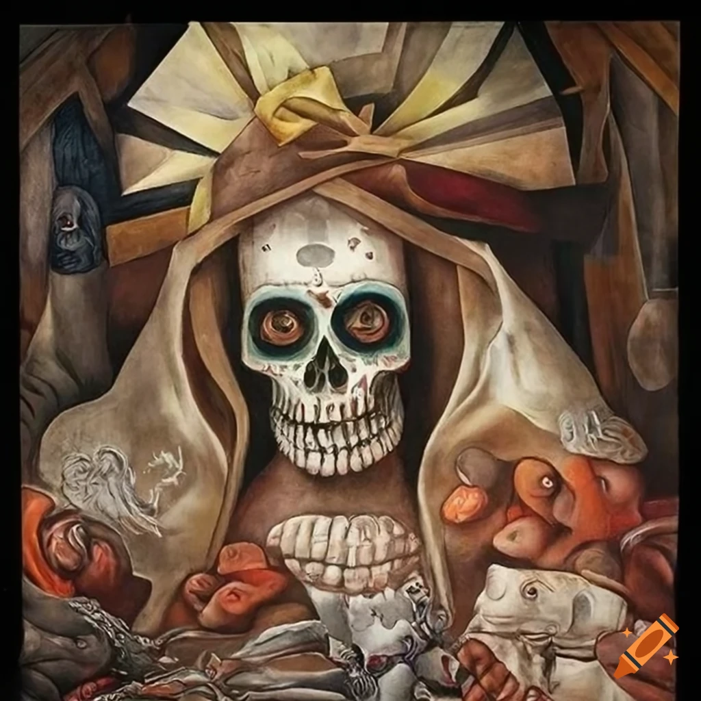 Santa muerte voodoo loa lithograph by willi sitte and diego rivera on ...