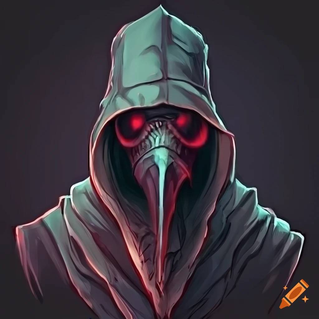 Image of an evil plague doctor on Craiyon