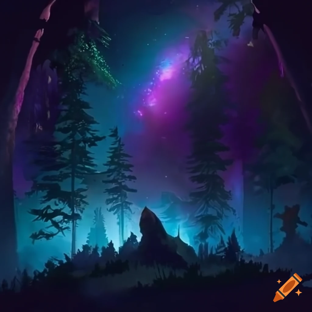 Image of a galaxy forest